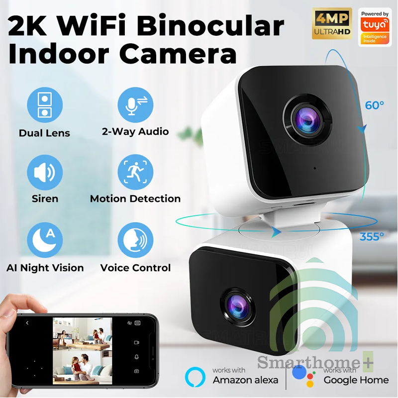 Camera Trong Nhà 2 Mắt 2 Màn Hình Wifi Độ Phân Giải 4M Tuya SHP-CI24 – SmartHomePlus Việt Nam ...