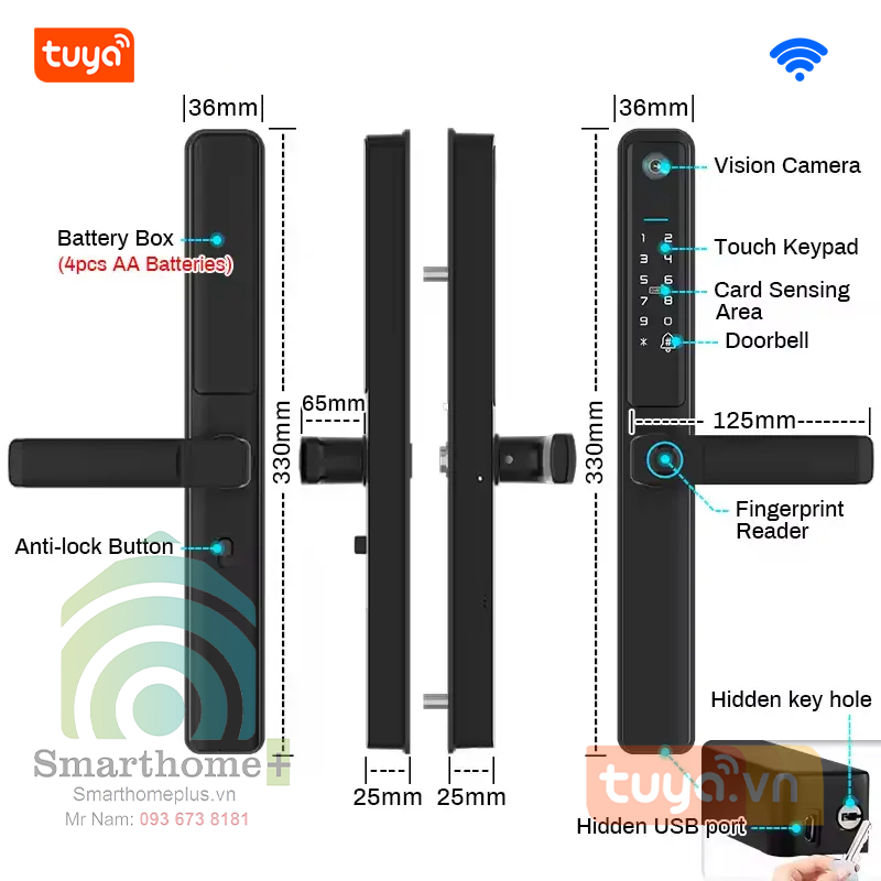 Khóa Cửa Nhôm Xingfa Chống Nước Có Chuông Hình Wifi Tuya SHP-DLS9Gv5 – SmartHomePlus Việt Nam ...