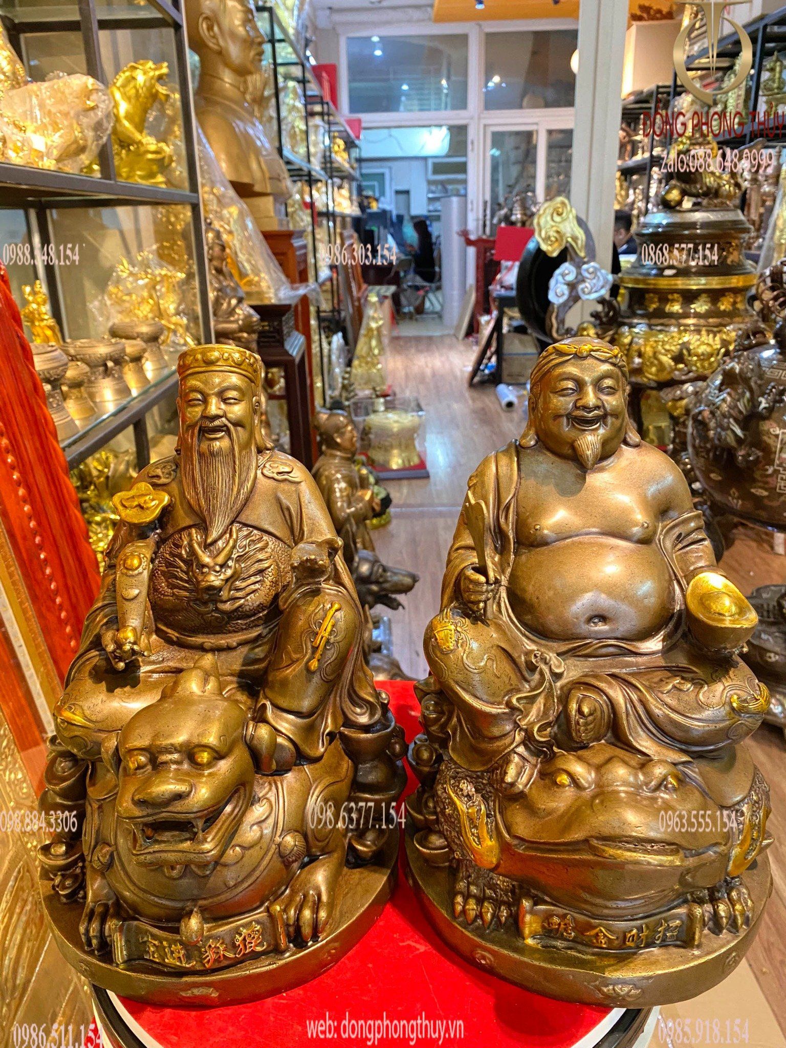 Tượng thần tài thổ địa 29cm – Đồng Phong Thủy