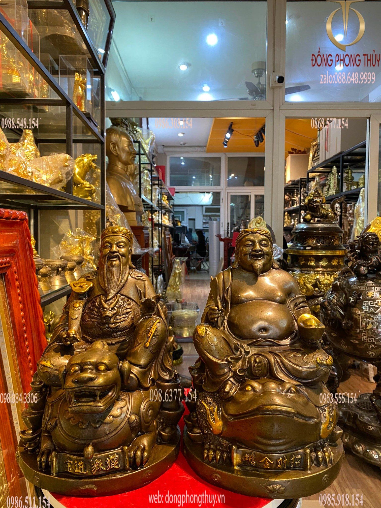 Tượng thần tài thổ địa 29cm – Đồng Phong Thủy