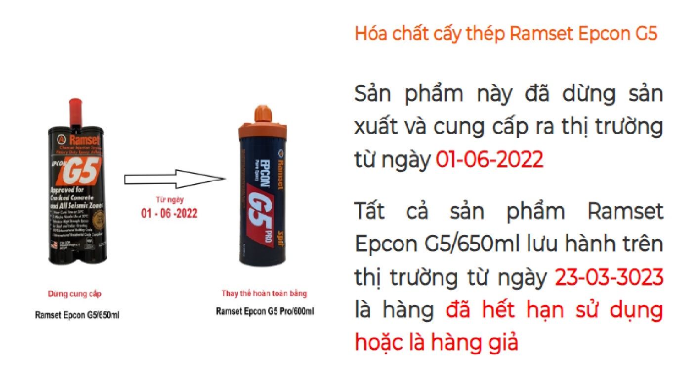 Keo cấy thép Ramset Epcon G5 Pro – Chống Thấm Nguyên Dũng