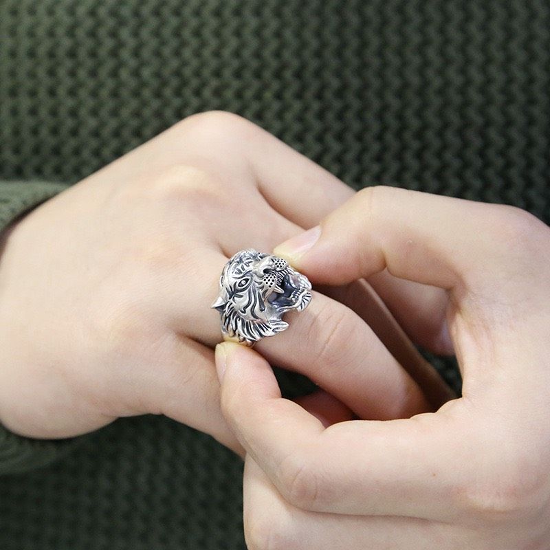 Nhẫn Bạc Thái Đầu Hổ - NB654 – Trang Sức Nam