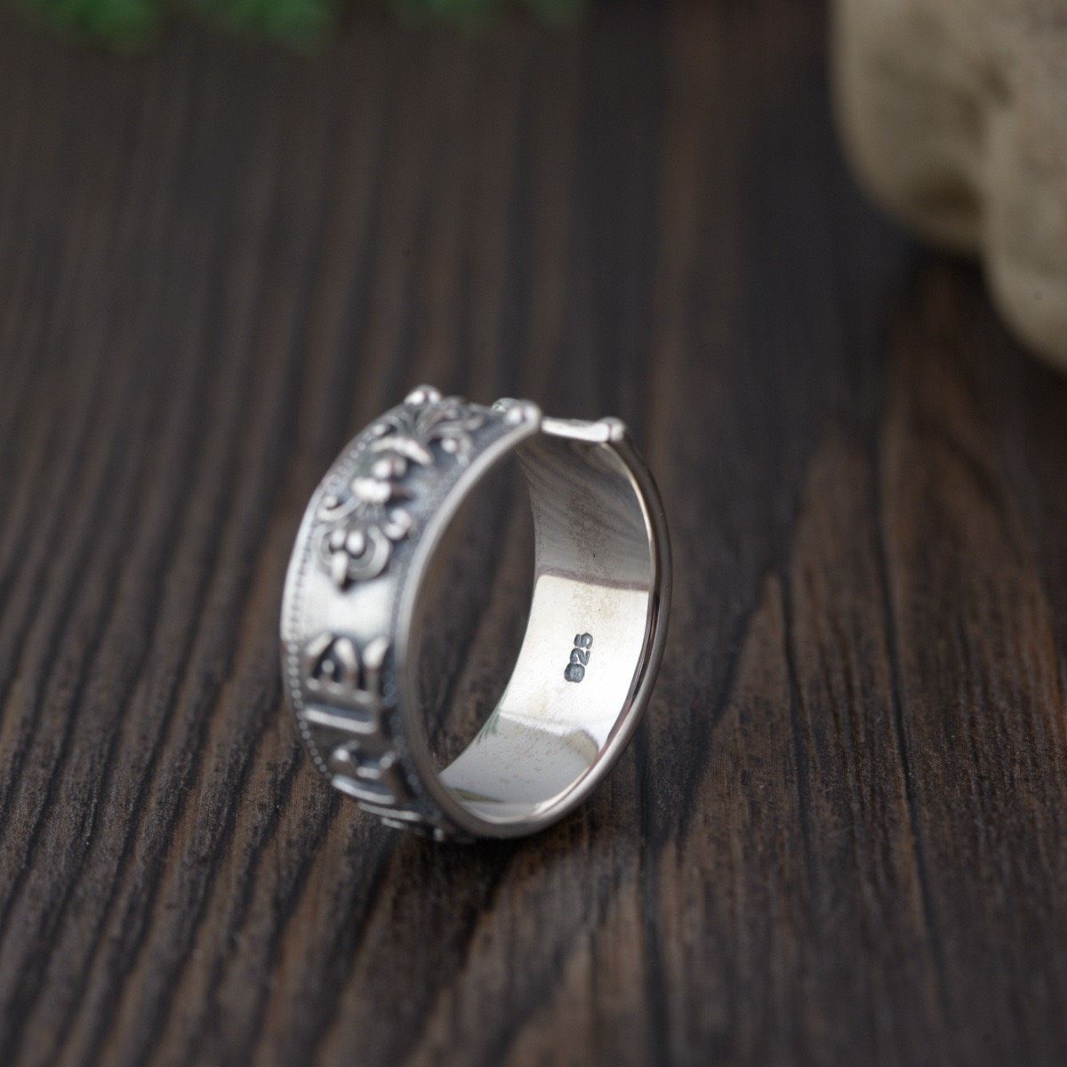 Nhẫn Bạc Thái Chữ Phạn - NB679 – Trang Sức Nam