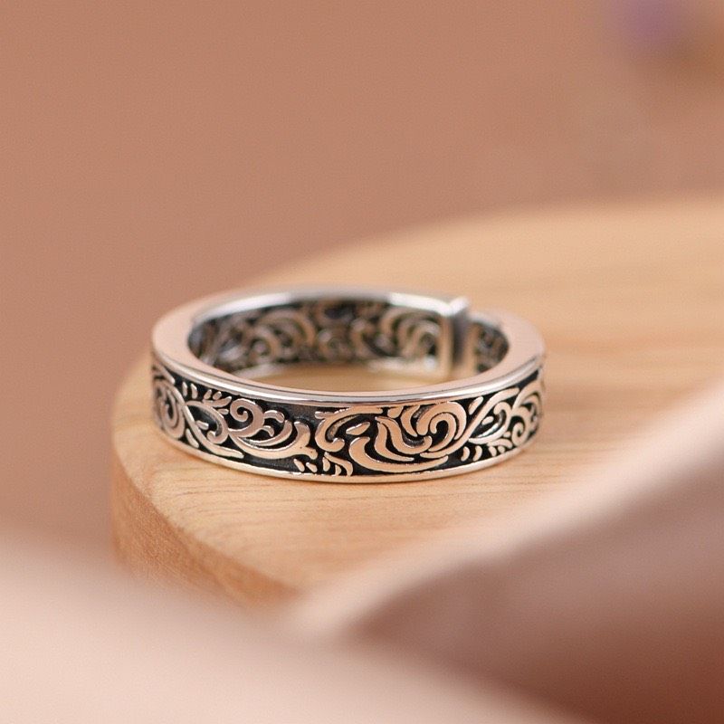 Nhẫn Bạc Thái Hoa Văn - NB673 – Trang Sức Nam