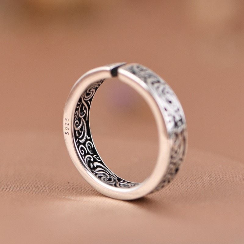Nhẫn Bạc Thái Hoa Văn - NB673 – Trang Sức Nam
