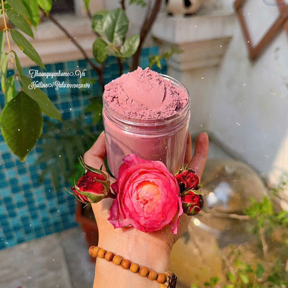 Bột cánh hoa hồng nhung cổ sạch hũ 100gram – thaonguyenhome