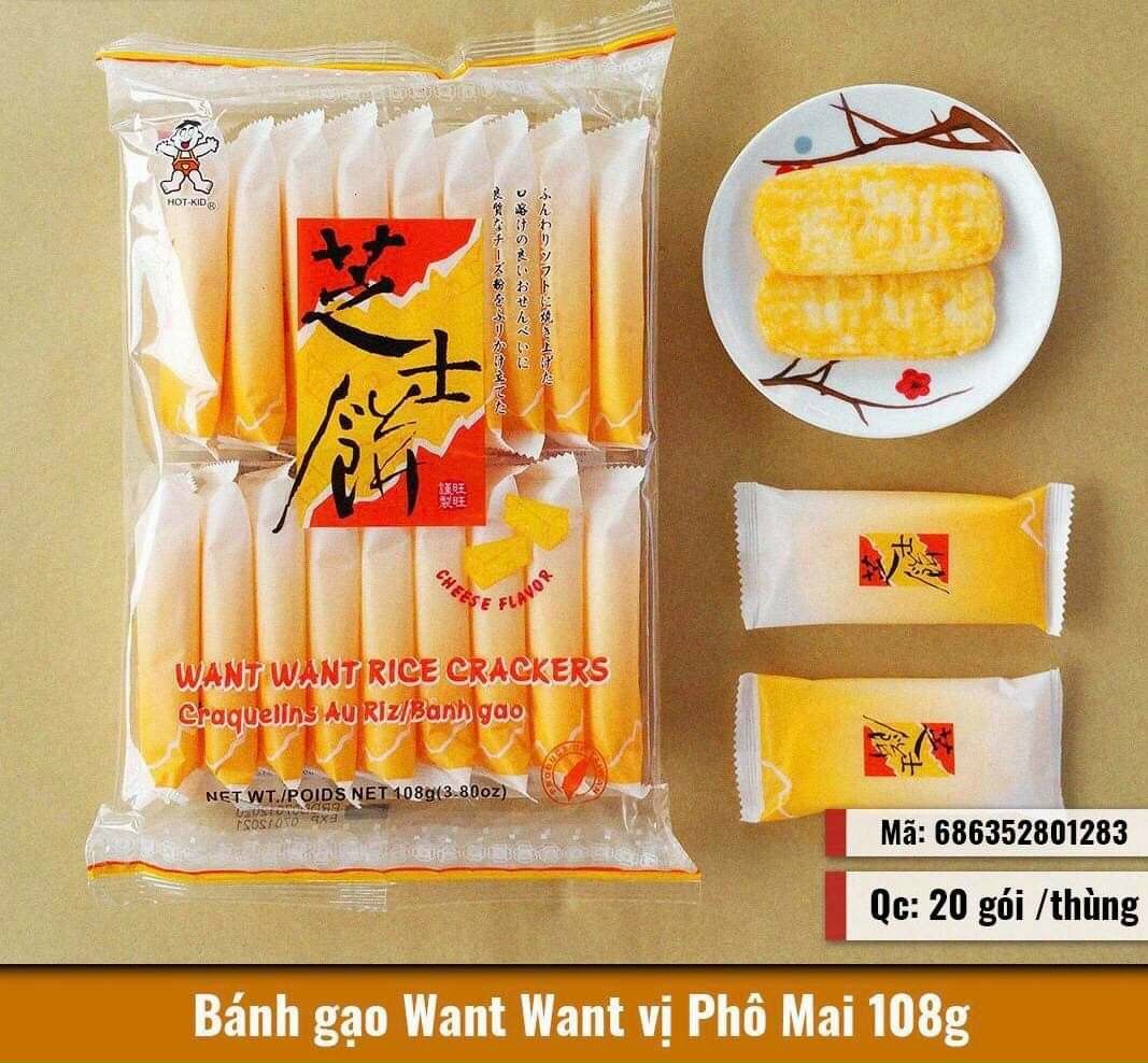 Bánh gạo vị phô mai Want Want 108g – Shopnhatban247.com - Hàng Nhật nội địa