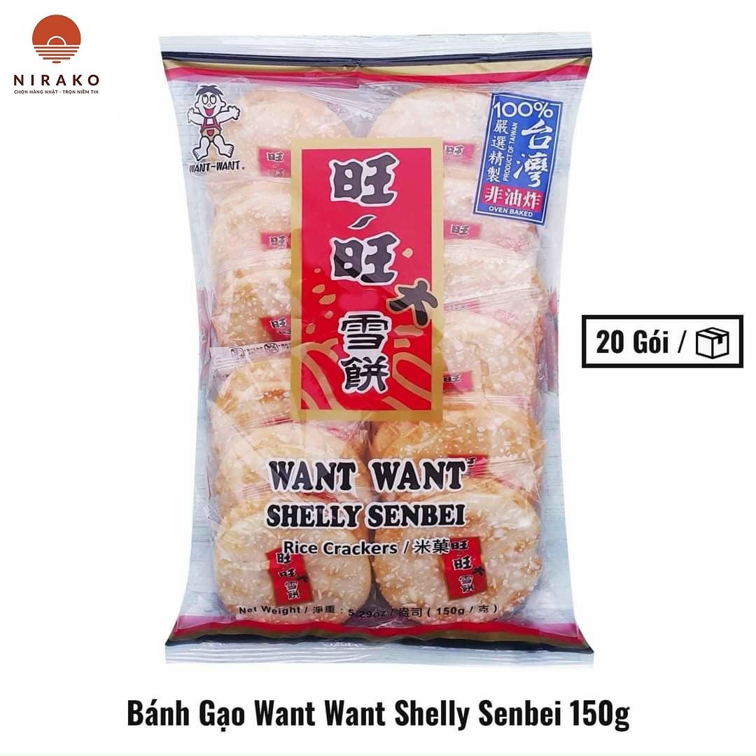 Bánh gạo Want Want 150g tuyết ngọt – Shopnhatban247.com - Hàng Nhật nội địa