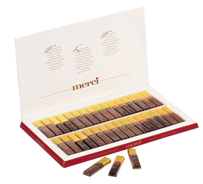 Sô cô la thanh hộp giấy Merci Finest Selection 400g (Chocolate ...