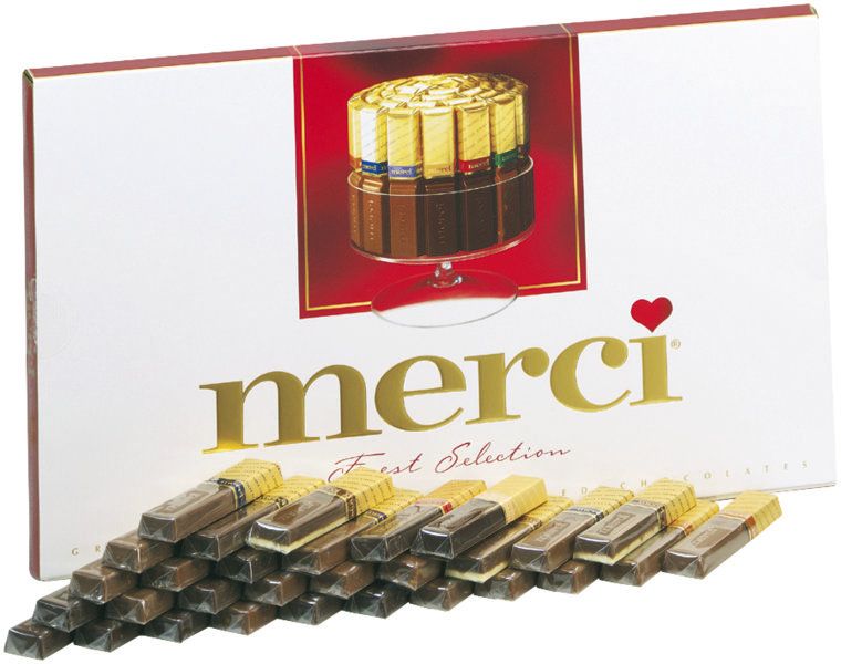 Sô cô la thanh hộp giấy Merci Finest Selection 400g (Chocolate ...