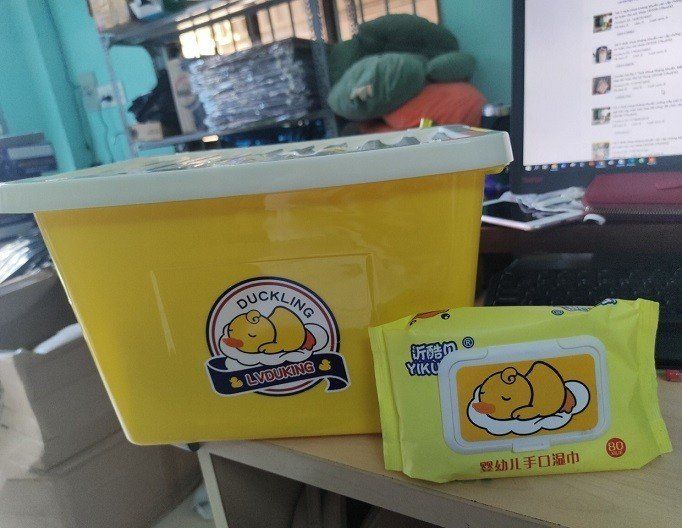 Thùng 10 gói Khăn giấy ướt Duck vịt vàng kháng khuẩn (80 khăn/ gói ...