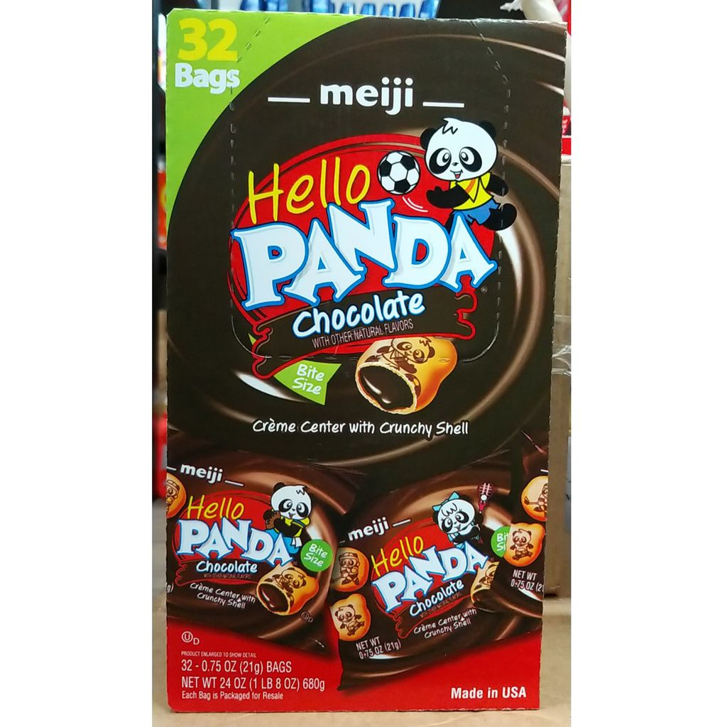 Bánh gấu nhân kem Socola Hello Panda Meiji hộp 680g Mỹ (21g x 32 gói) – TIẾN THÀNH BEAUTY
