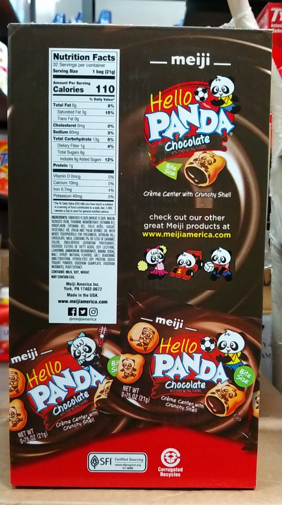 Bánh gấu nhân kem Socola Hello Panda Meiji hộp 680g Mỹ (21g x 32 gói) – TIẾN THÀNH BEAUTY