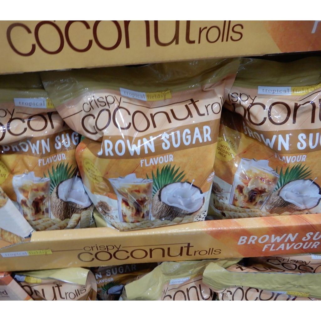 Bánh quế dừa đường nâu Crispy Coconut Rolls Brown Sugar Flavor 285g Mỹ ...