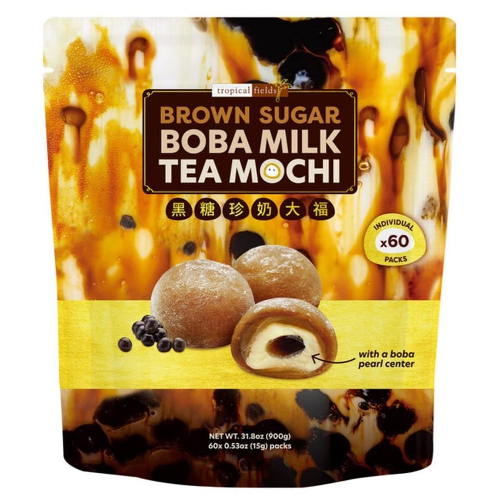 Bánh Mochi trân châu Brown Suger Boba Milk Tea Mochi hộp 60 bánh 900g ...