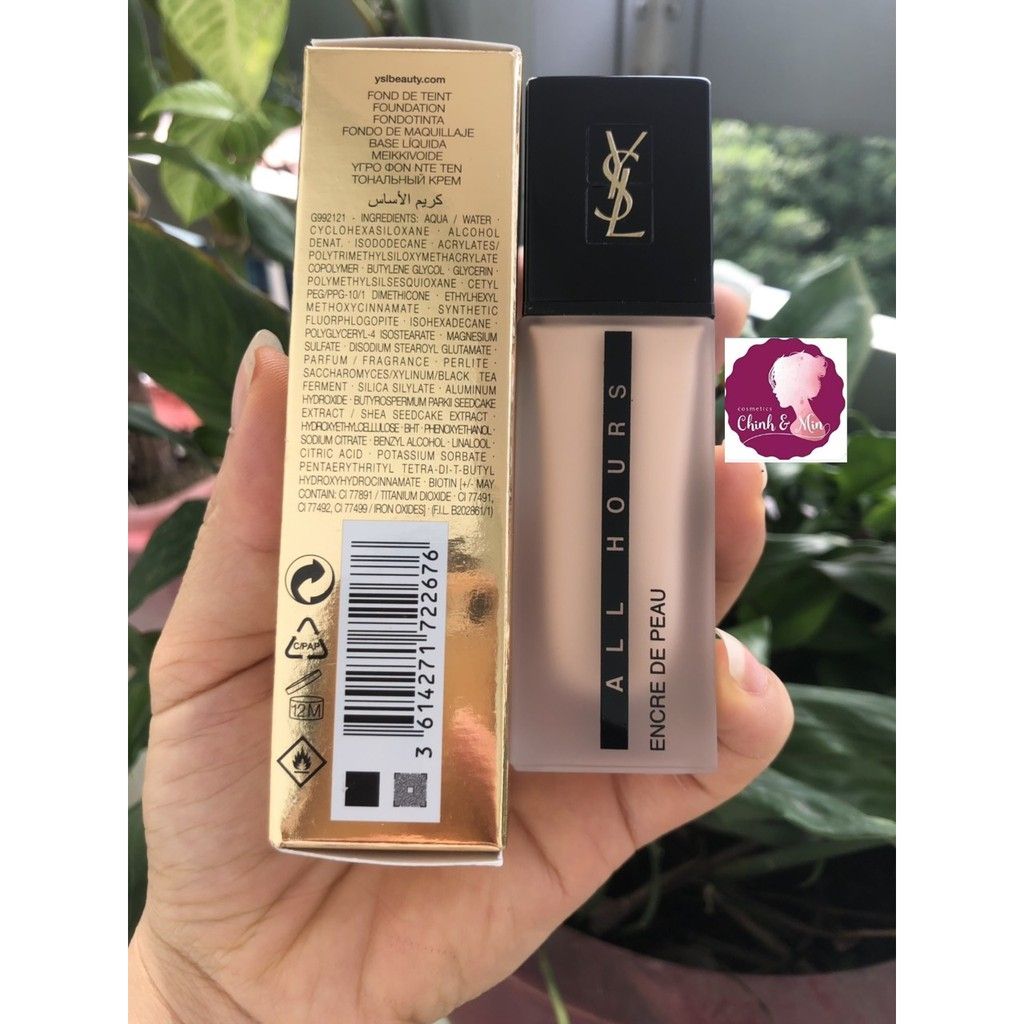 Kem Nền Ysl Encre De Peau All Hours Foundation B10 B20 Ivory 25ml ...