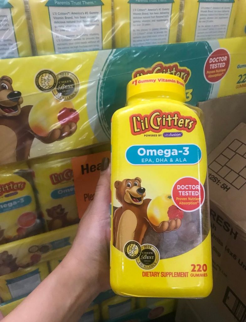 Kẹo dẻo L’il Critters bổ sung Omega 3 và DHA cho bé 220 viên của Mỹ ...
