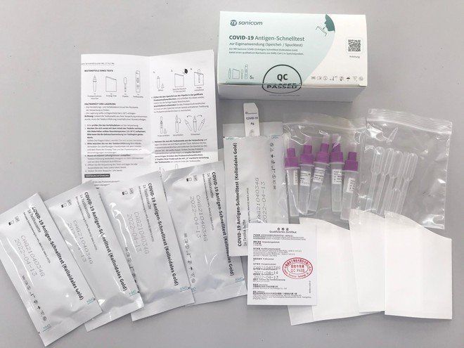 MR Sanicom Bộ kit test nước bọt nhanh Covid-19 của Đức – TIẾN THÀNH BEAUTY