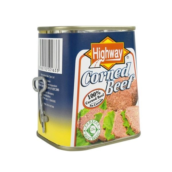 Thịt bò đóng hộp Corned Beef Highway 340g của Brazin – TIẾN THÀNH BEAUTY