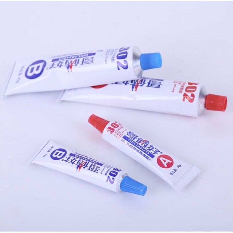 Keo Dán Chịu Nhiệt Đa Năng Epoxy 302 Bộ 10g dán đá, sắt, gỗ, giày, nhự ...
