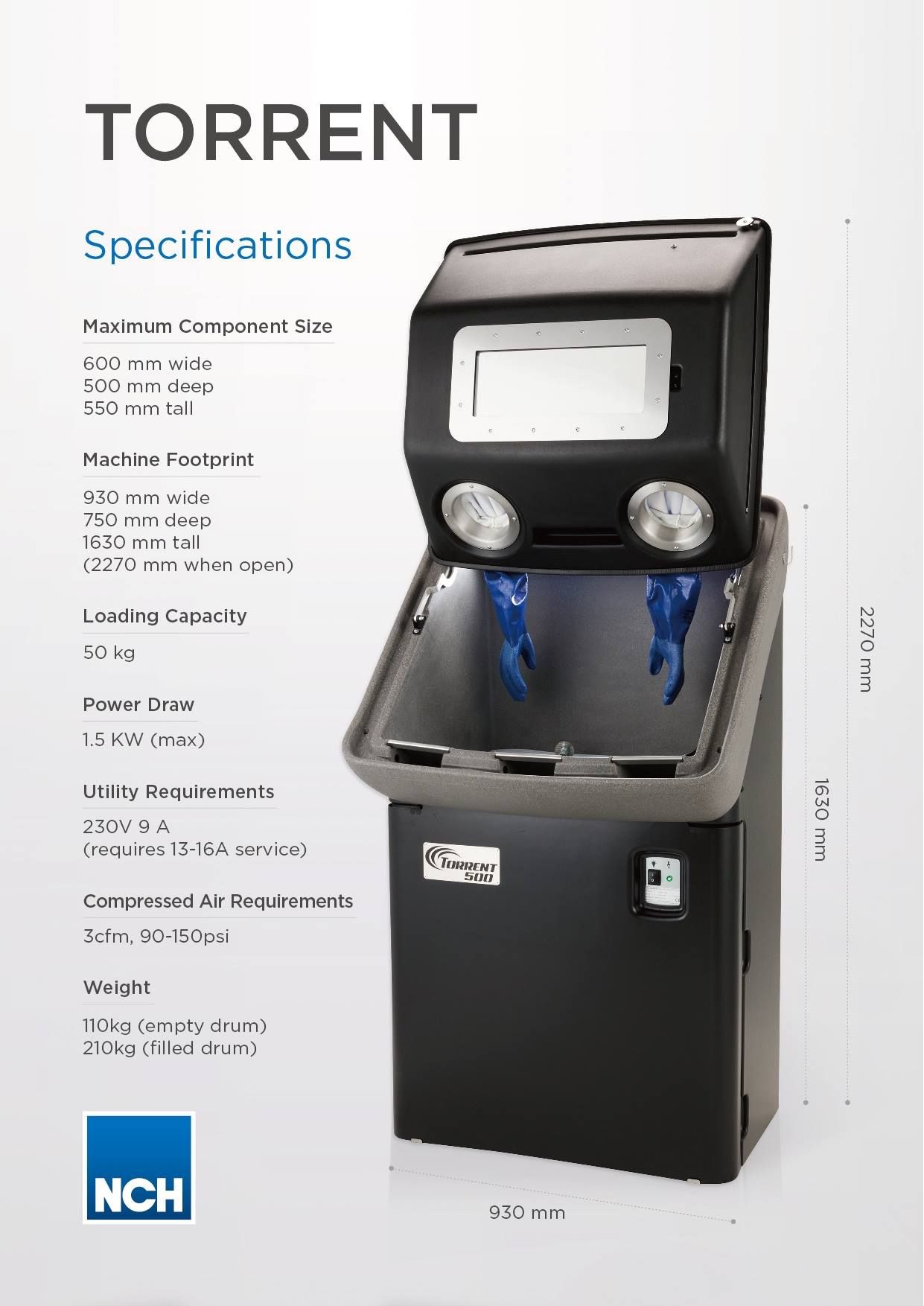 Máy rửa chi tiết máy Torrent 500 – MRO Vật tư phụ tùng