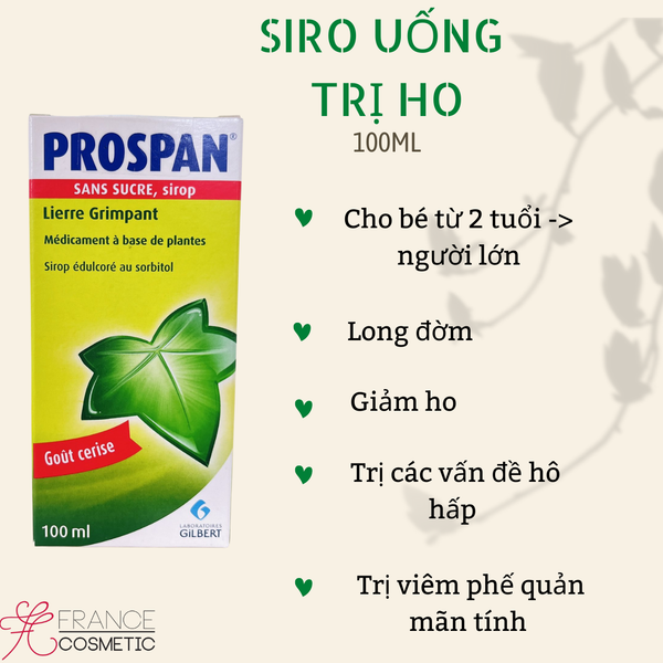 Hướng dẫn cách dùng thuốc ho prospan của pháp để hiệu quả