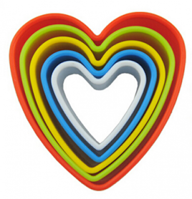 Khuôn nhấn culter nhựa 5 trái tim – bepxinhvn