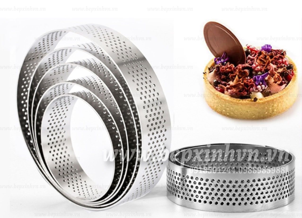 Khuôn ring mousse tròn có lỗ – bepxinhvn