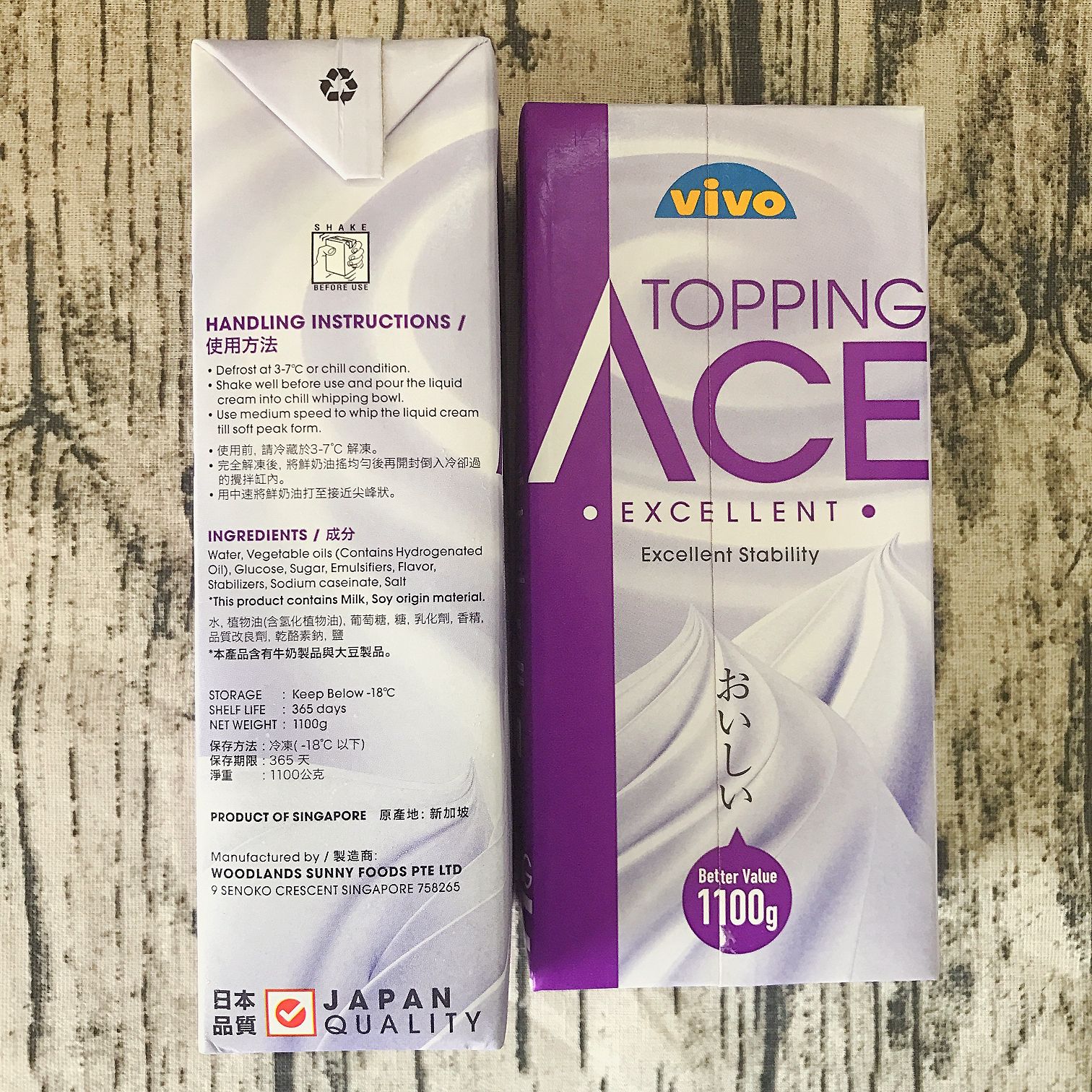 Kem trang trí Vivo Topping ACE 1100g – bepxinhvn
