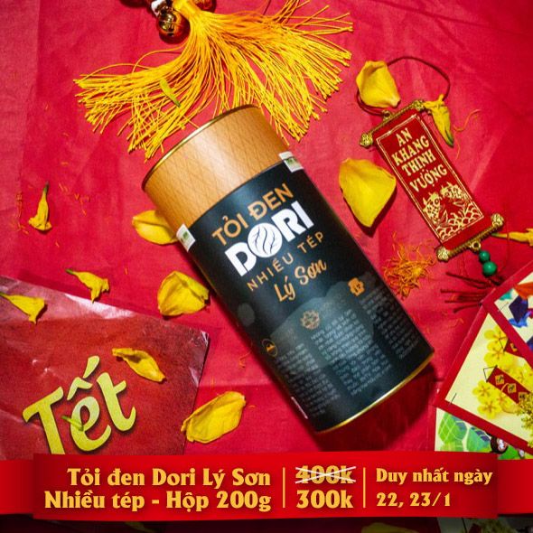 Tỏi đen Lý Sơn Dori nhiều tép - Lon giấy 200g – TỎI ĐEN LÝ SƠN DORI