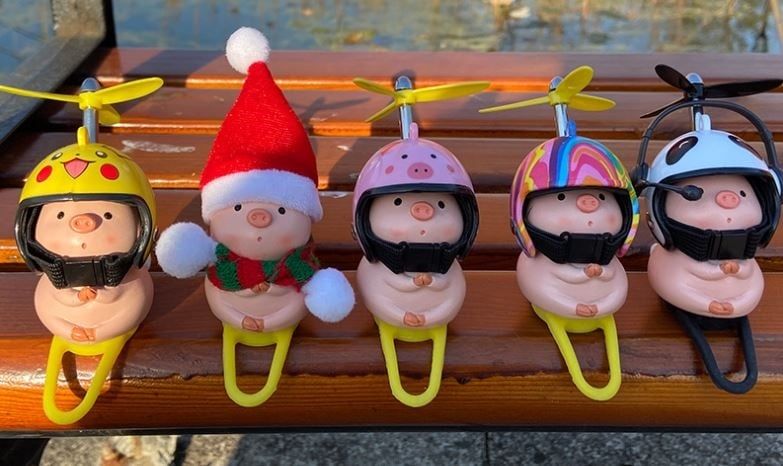 Heo hồng kute gắn ghidong xe đạp – B.A.T Shop - Bike and Travel