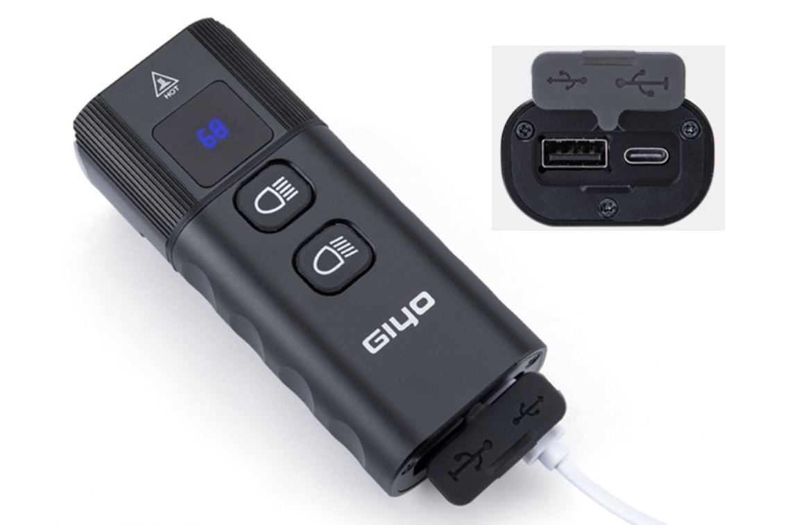 Đèn xe đạp Giyo L079 1600 Lumen USB Type C – B.A.T Shop - Bike and Travel