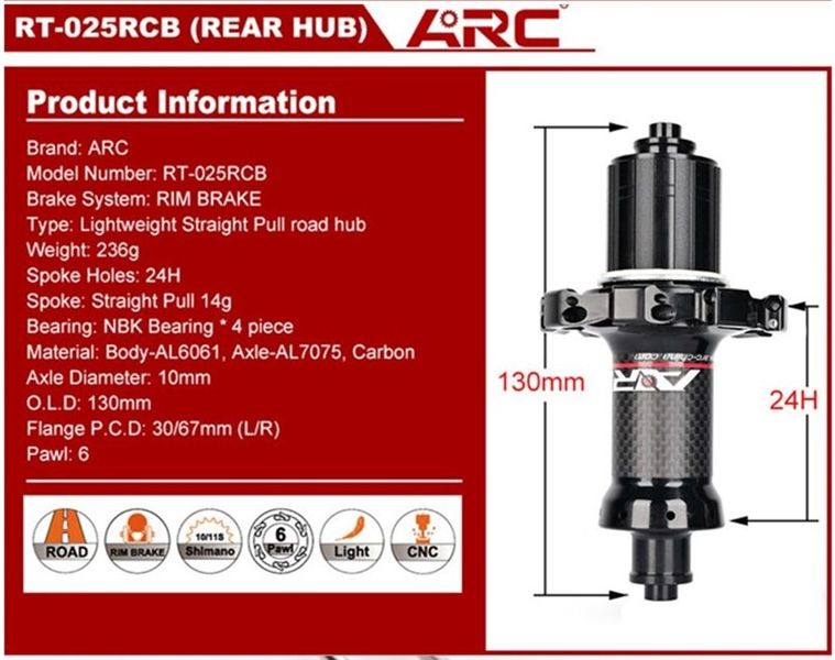 Đùm xe đạp Road ARC MT025 20/24 căm cối HG 9x100 / 10x130 – B.A.T Shop ...