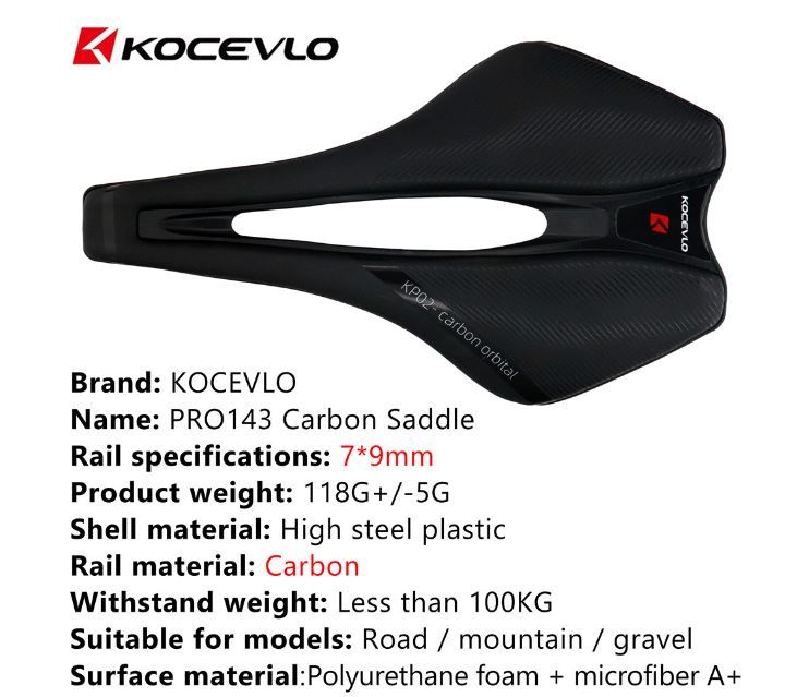 Yên xe đạp gọng carbon Kocevlo Pro 143 120 gram – B.A.T Shop - Bike and ...