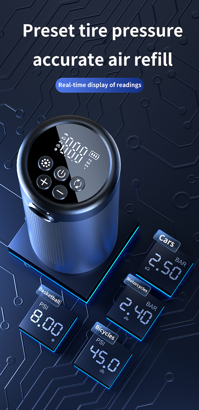 Bơm điện tử cầm tay FG04 150 PSI 100W – B.A.T Shop - Bike and Travel