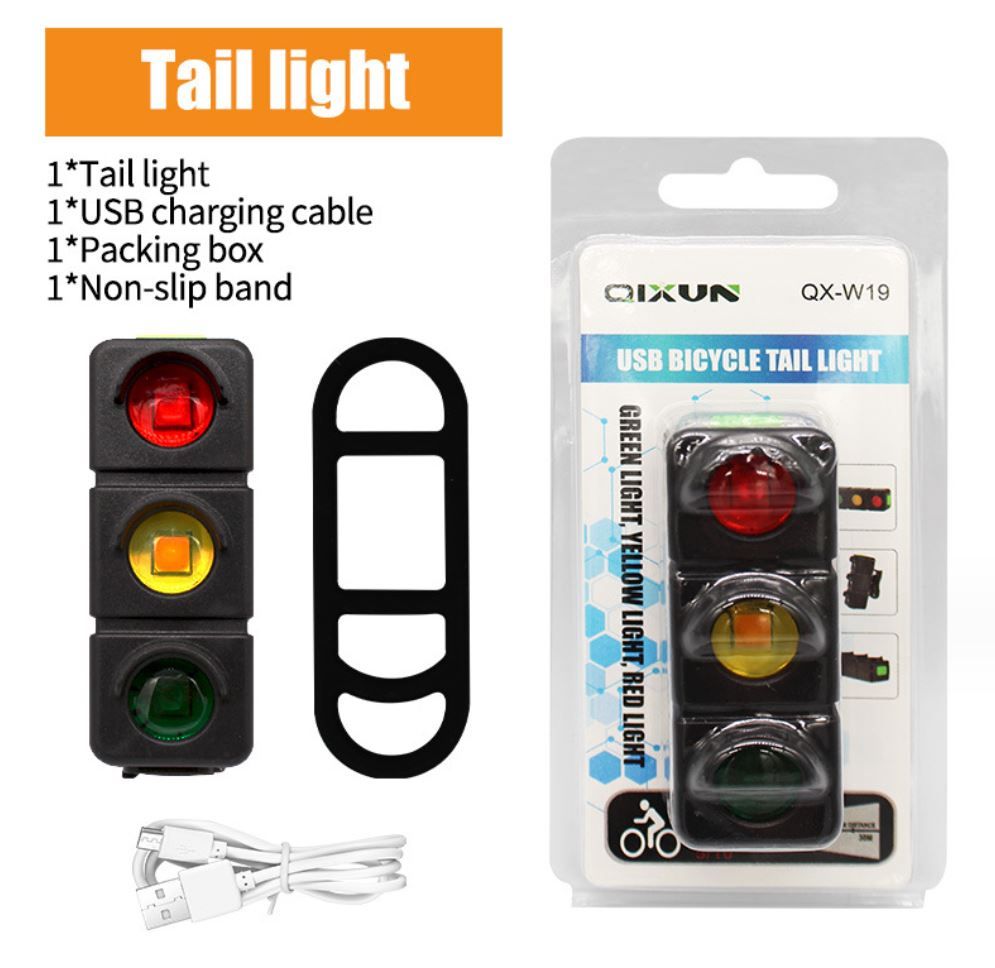 Đèn nháy xe đạp 3 màu L117 USB – B.A.T Shop - Bike and Travel