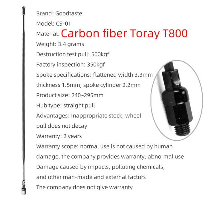 Căm xe đạp carbon Toray T800 GoodState 240 - 295mm – B.A.T Shop - Bike ...