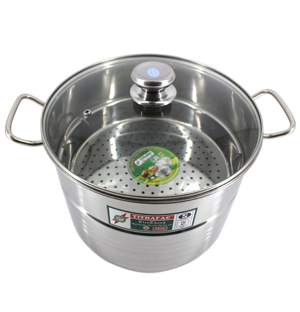 Nồi Xửng Hấp Inox Tita| Nồi Hấp Inox, Xửng Hấp Inox – Gia Dụng Hoàng Việt