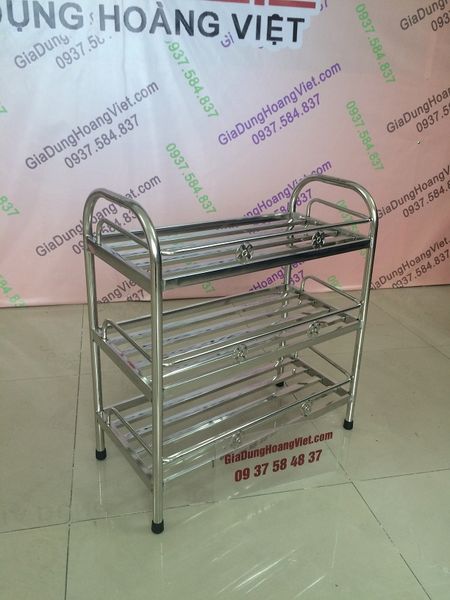 Kệ Giày Dép Inox Hộp Vuông 3 Tầng| Kệ Giày Dép Inox Cao Cấp – Gia Dụng ...