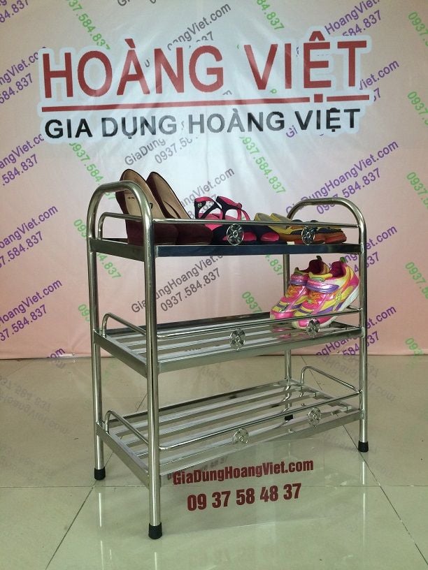 Kệ Giày Dép Inox Hộp Vuông 3 Tầng| Kệ Giày Dép Inox Cao Cấp – Gia Dụng ...