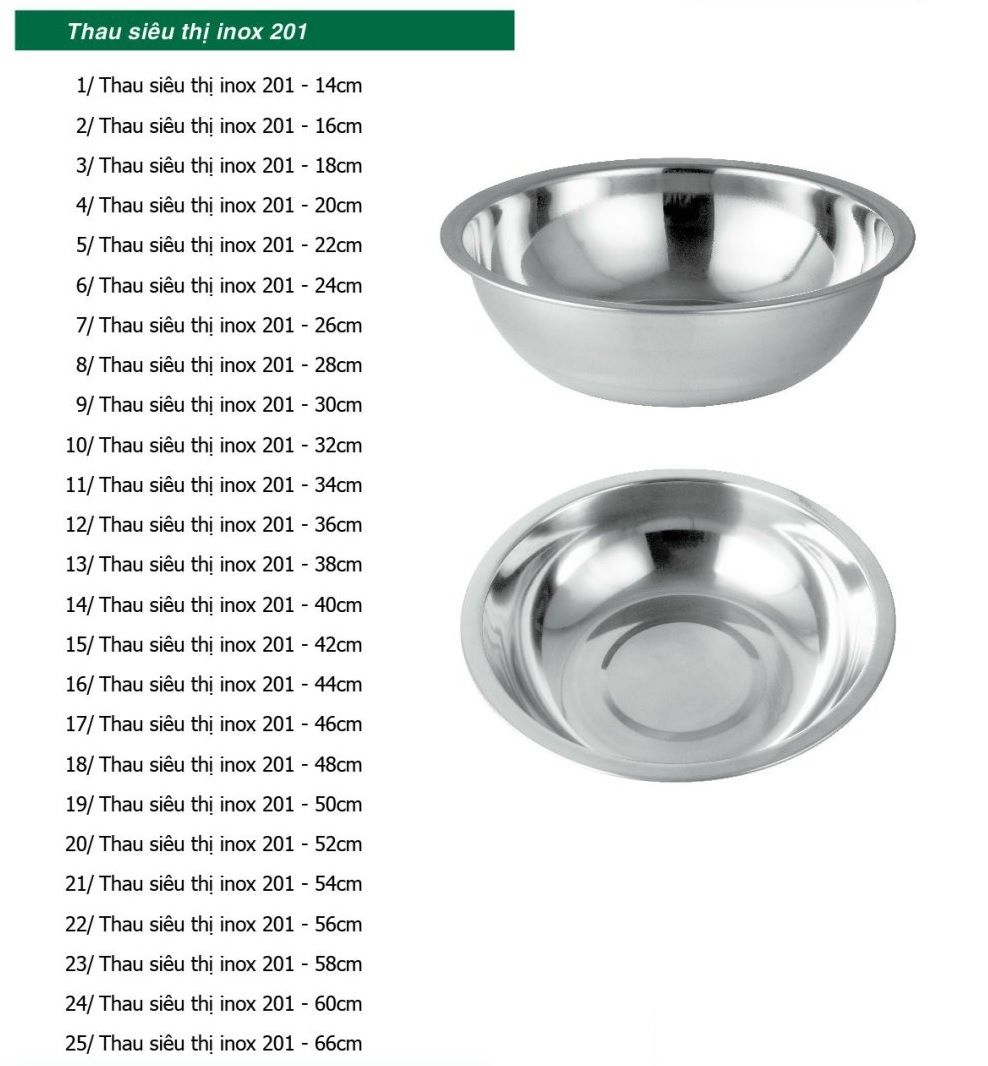 Thau Inox Cạn| Thau inox cao cấp – Gia Dụng Hoàng Việt