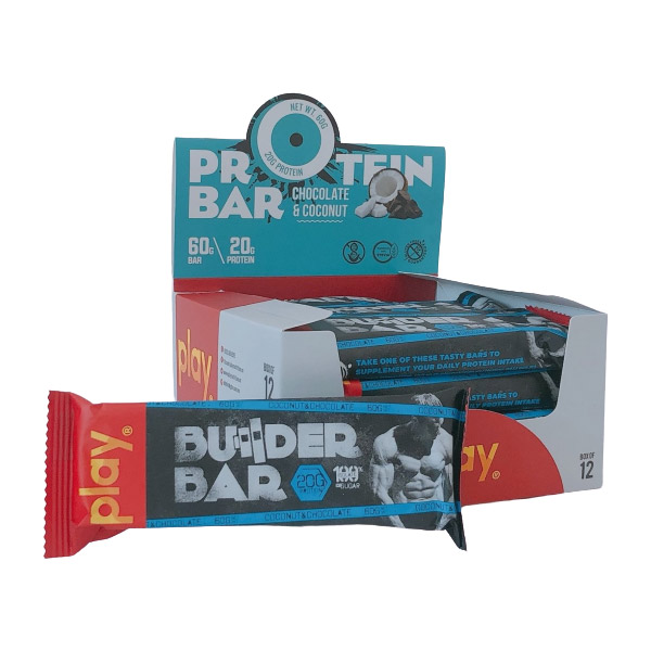 Hộp 12 Thanh Protein Play Nutrition Builder Bar 60g