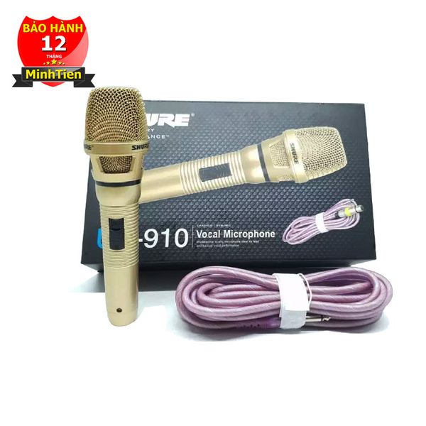 Micro có dây Shure UR-910 hát karaoke chuyên nghiệp – MinhTien.vip