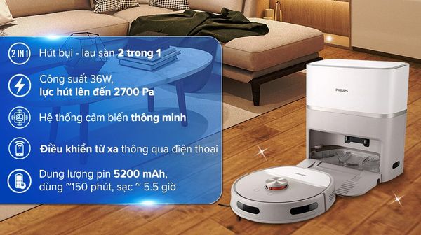 Robot hút bụi lau nhà Philips XU6500/82 Đà Nẵng – MinhTien.vip