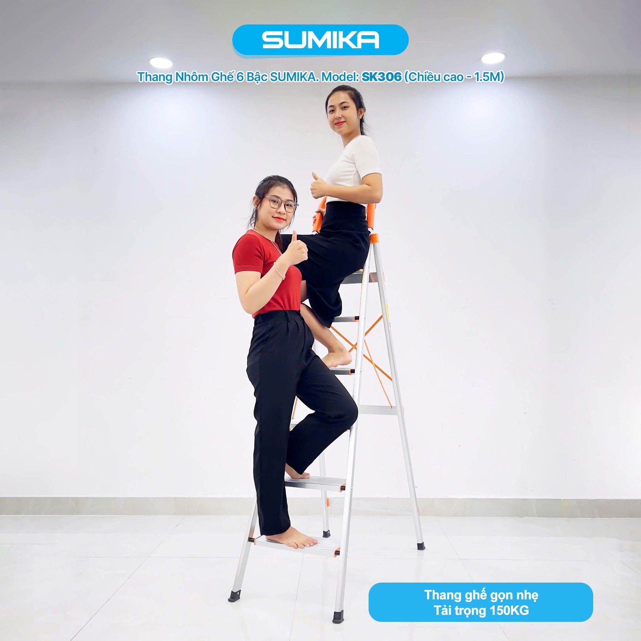 Thang nhôm ghế 6 bậc Sumika SK306 – MinhTien.vip