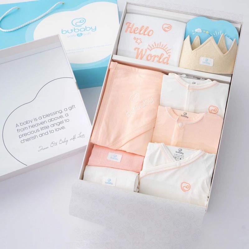 Gift set Bubaby Hello world BGS001SSC12C05 màu Trắng - Hồng cam| snbsh ...