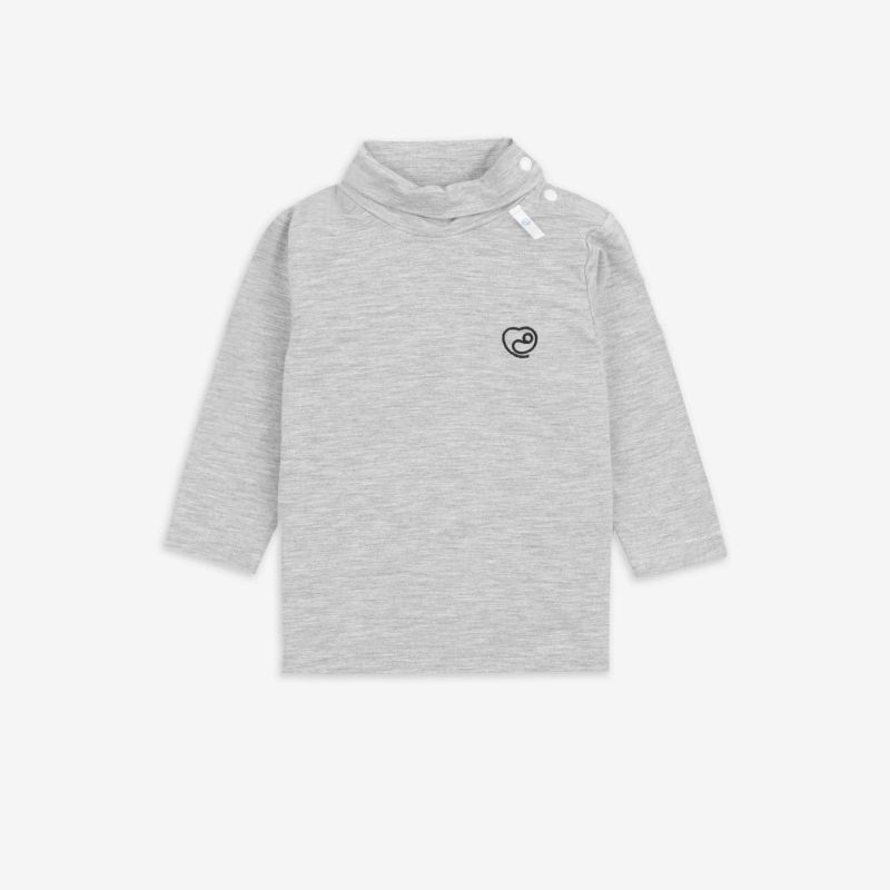 Áo dài tay cao cổ Bu Baby Mella Melange Ghi| snbshop.vn – Soc&Brothers