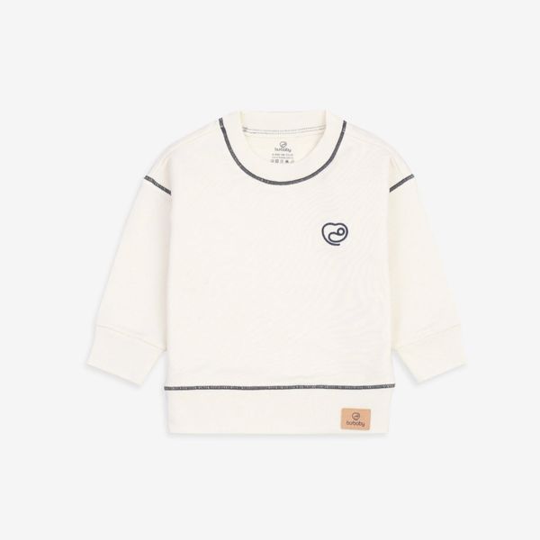 Áo dài tay Bu Baby cổ tròn Terry màu kem | snbshop.vn – Soc&Brothers