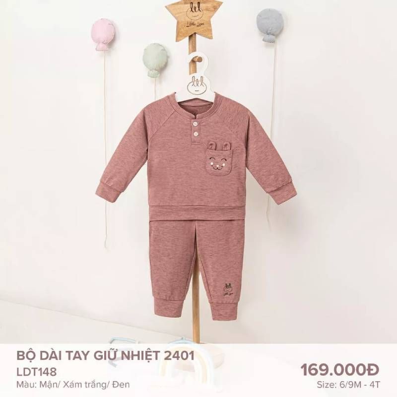 Bộ dài tay Bamboo by LIL giữ nhiệt 2401 mận | snbshop.vn – Soc&Brothers
