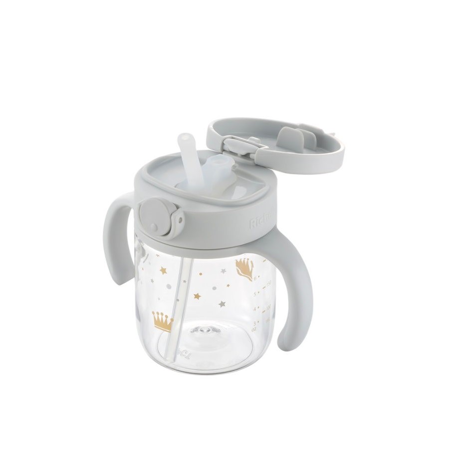 Richell - Bình ống hút Axstars màu xám 200ml | snbshop.vn – Soc&Brothers